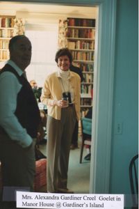 Photo, Mrs. Alexandra Goelet in Gardiner's Island Manor House