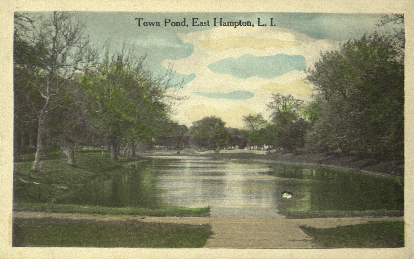 Town Pond, East Hampton, L.I. postcard image