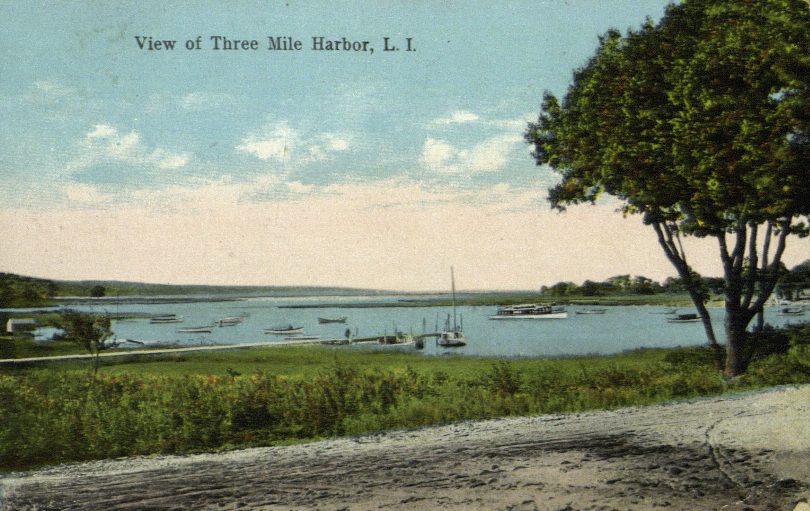 Three Mile Harbor, East Hampton, L.I. postcard image