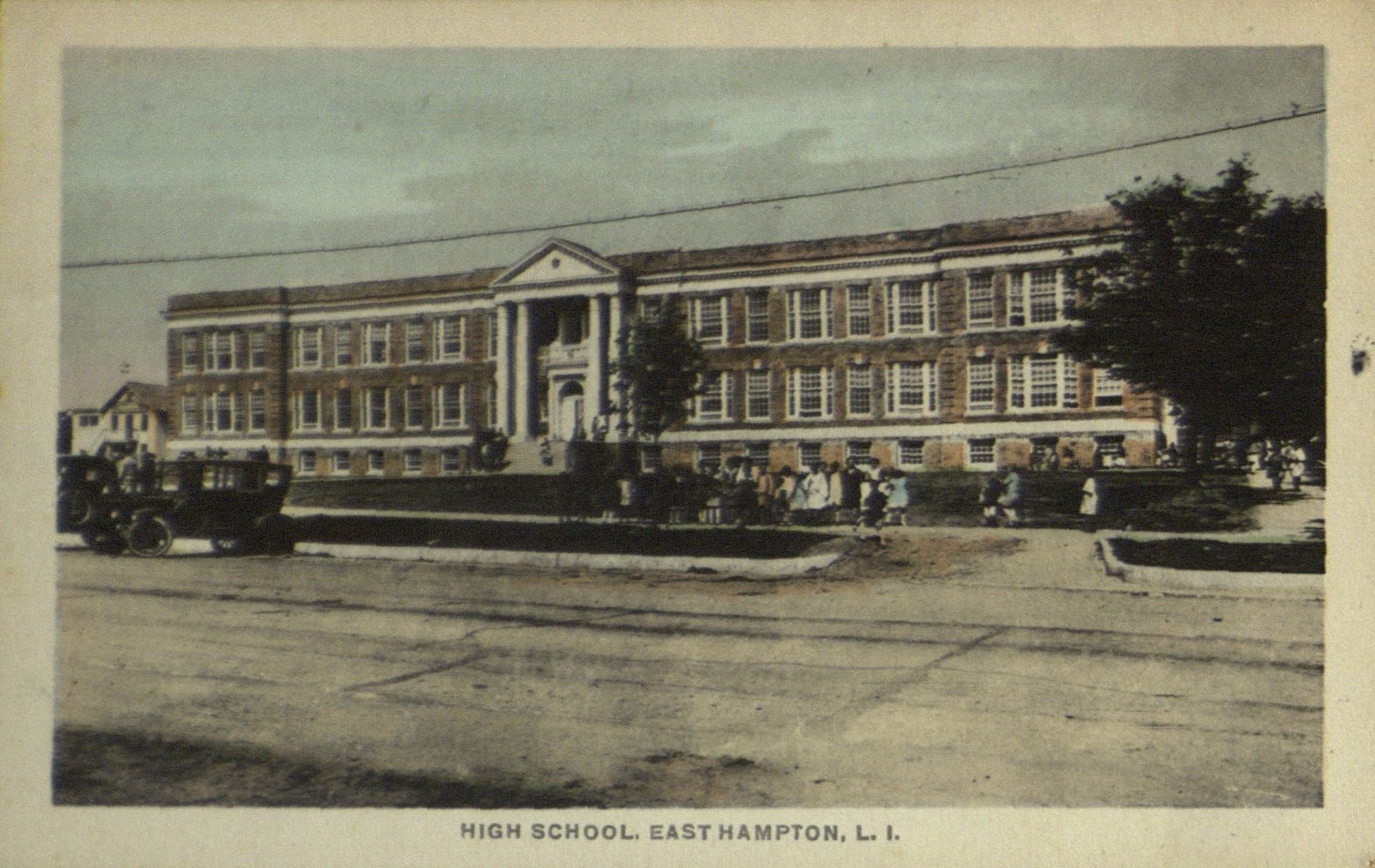 East Hampton High School, East Hampton, L.I. postcard image
