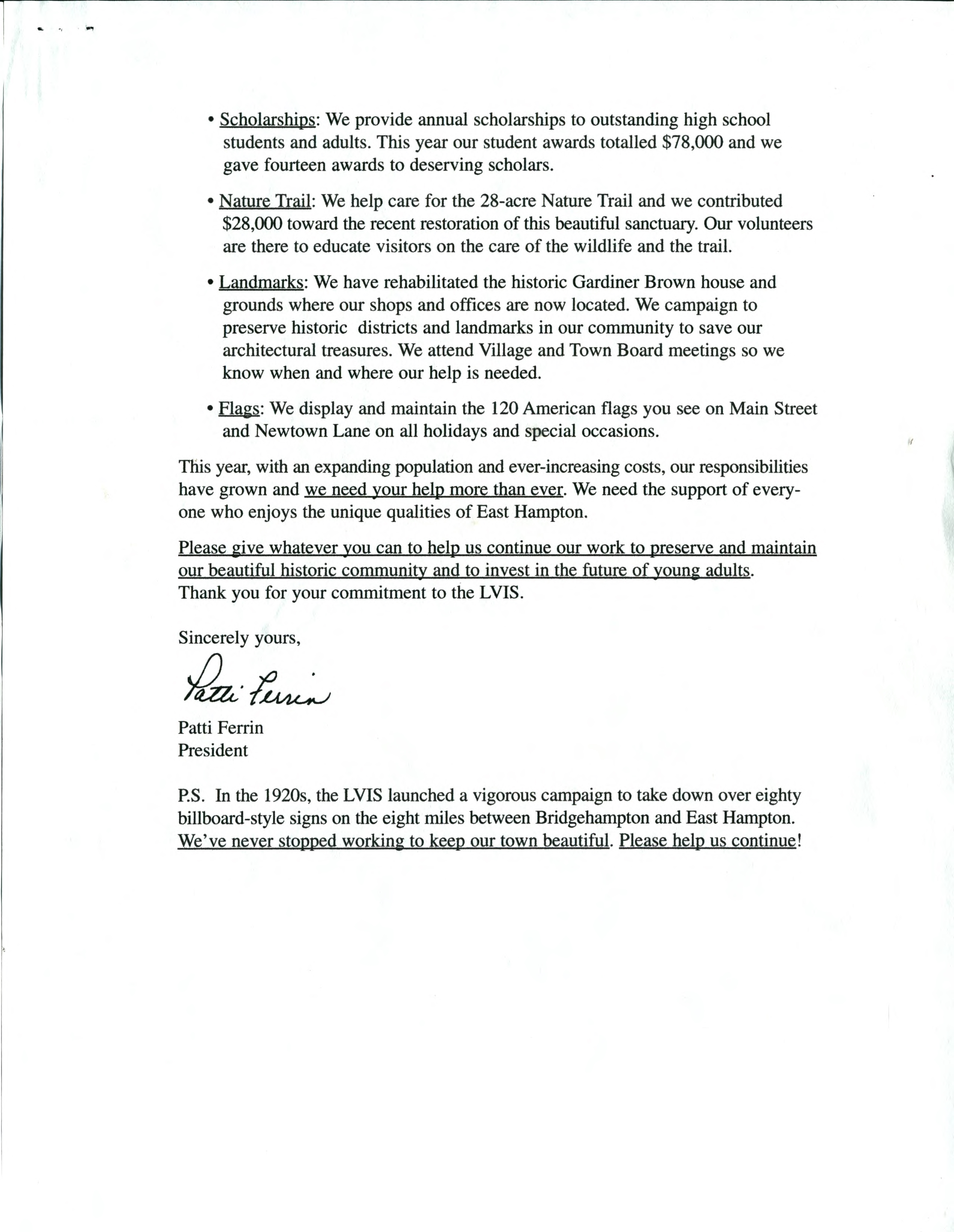 Appeal Letter, Fall 2004