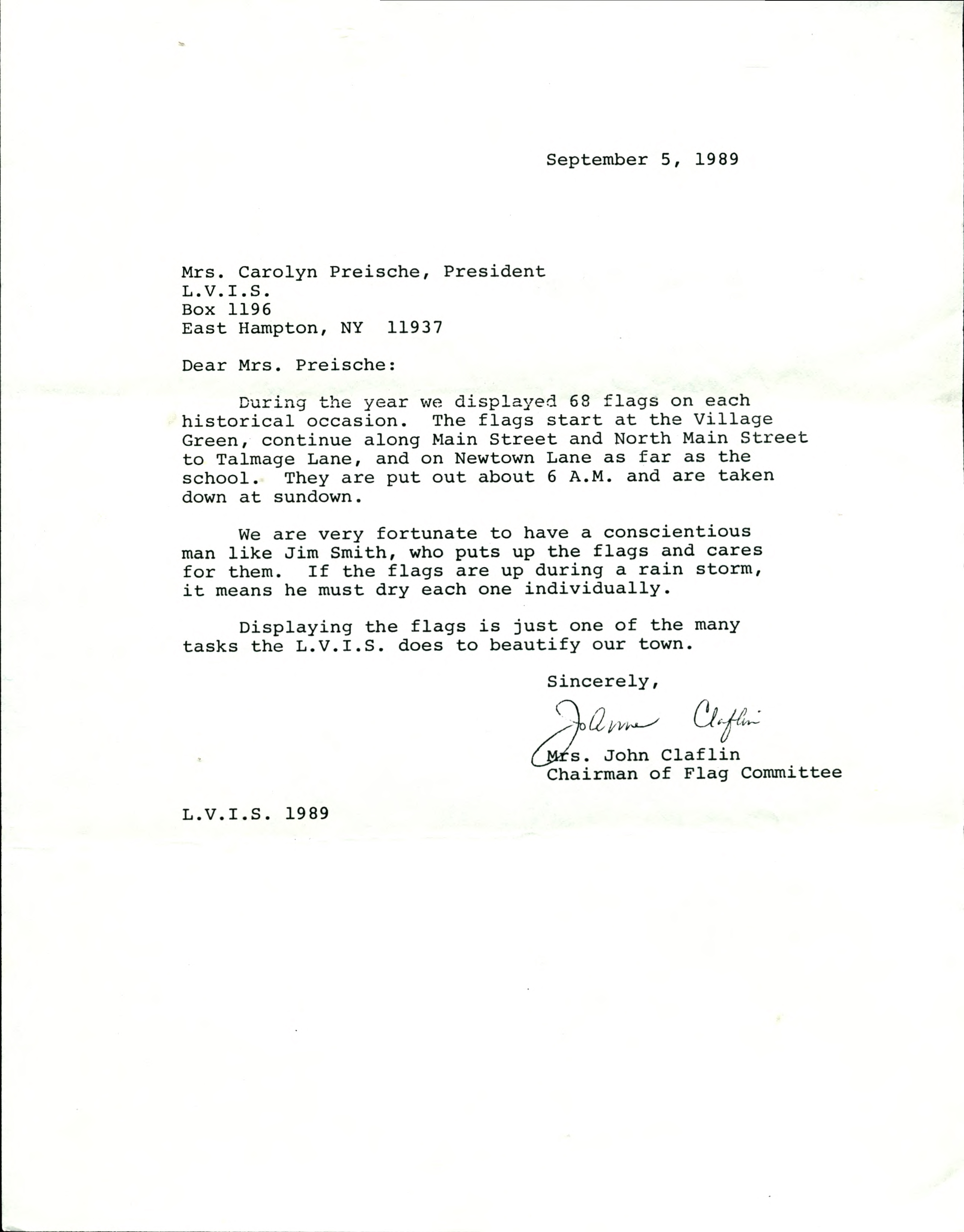 Flag Report, September 05 1989