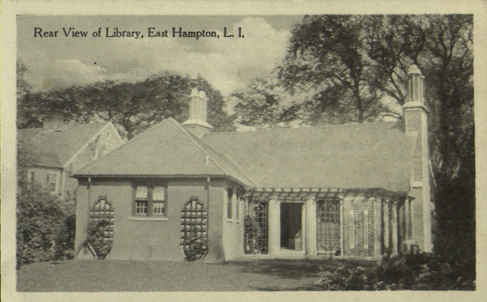East Hampton, Free Library, East Hampton, L.I. postcard image