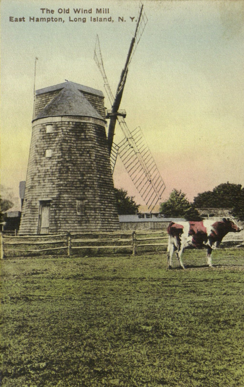 Old Wind Mill, East Hampton, L.I. postcard image