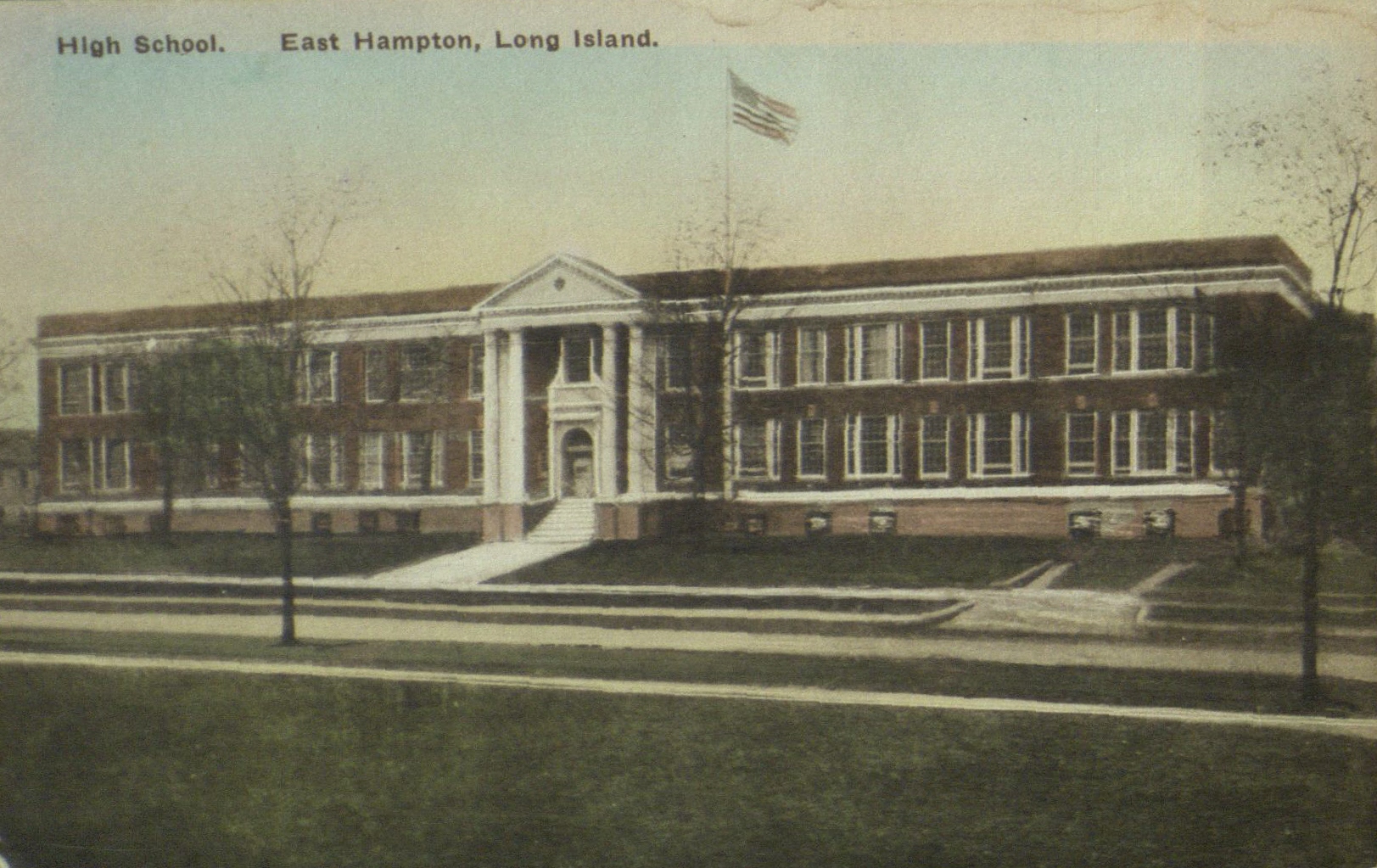 East Hampton High School, East Hampton, L.I. postcard image