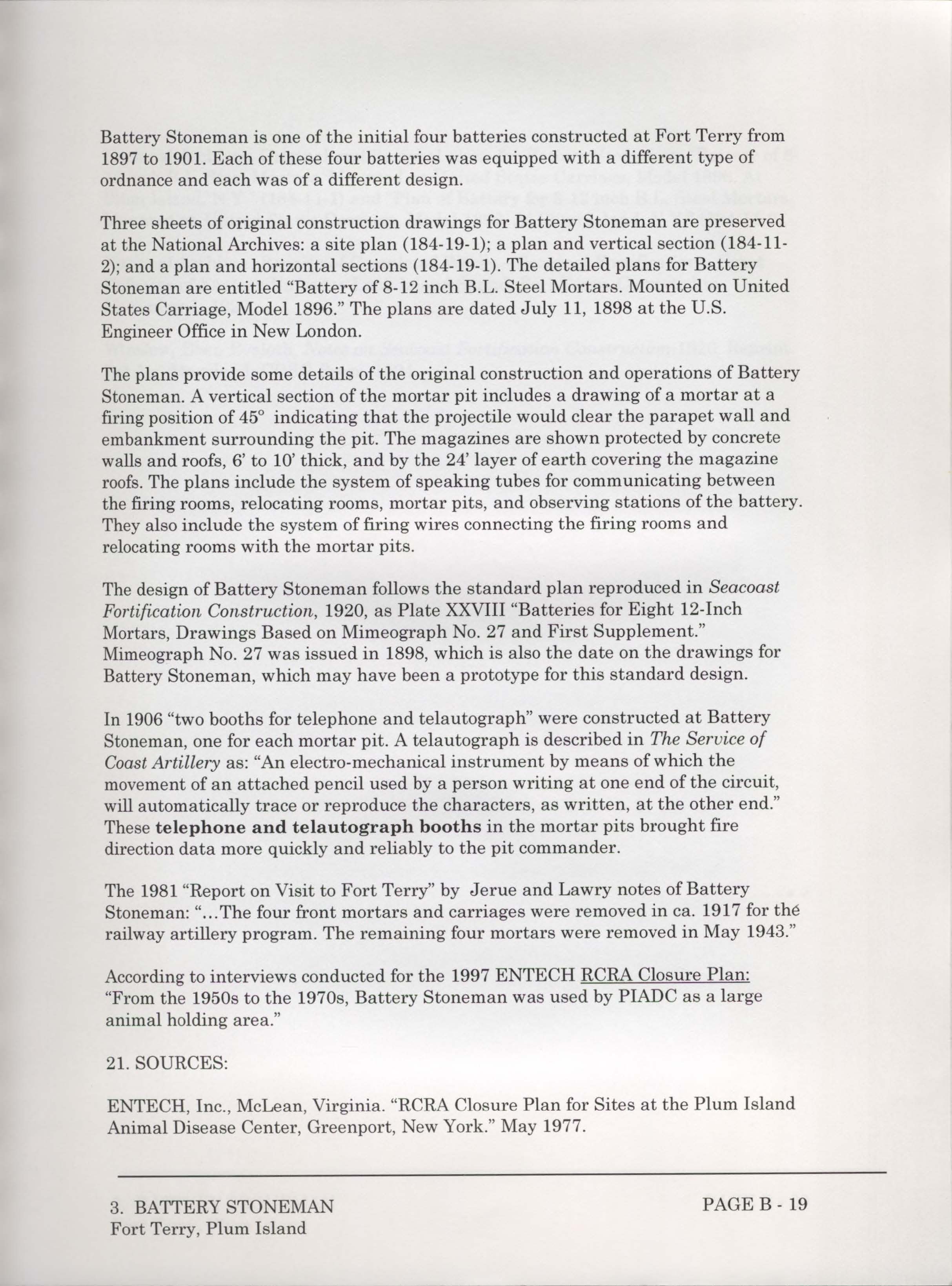 Historic Resources Survey: Plum Island, New York: Volume 3/Appendix B