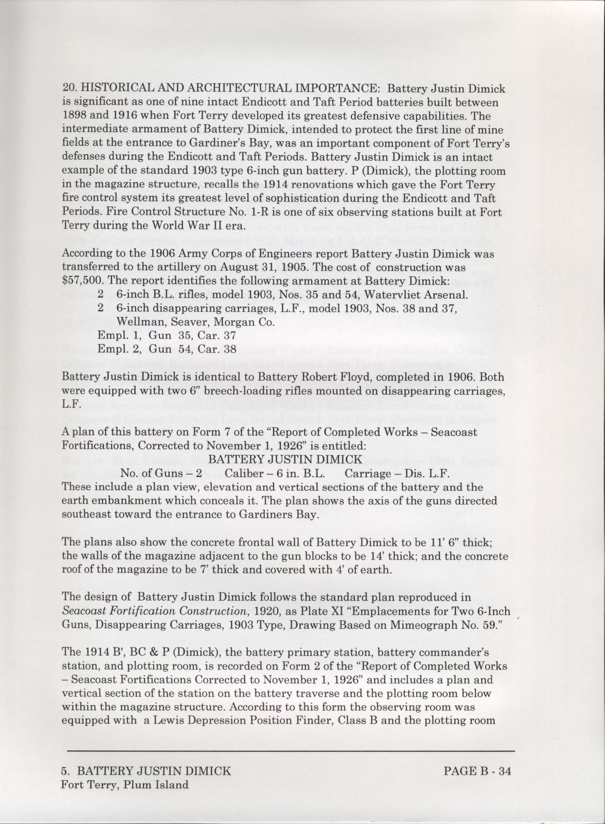 Historic Resources Survey: Plum Island, New York: Volume 3/Appendix B