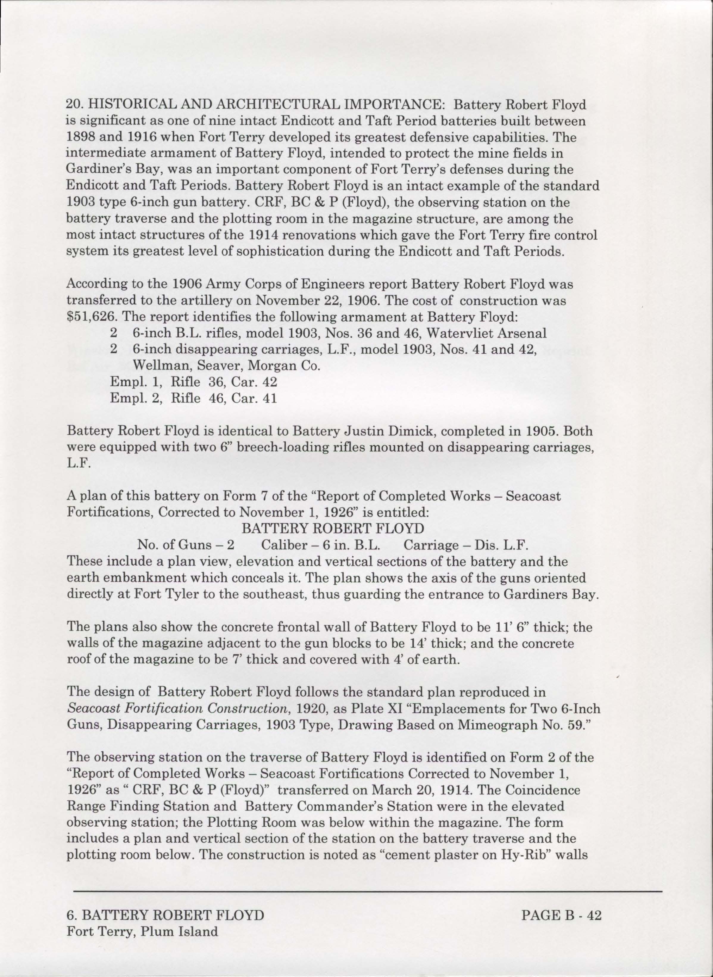 Historic Resources Survey: Plum Island, New York: Volume 3/Appendix B
