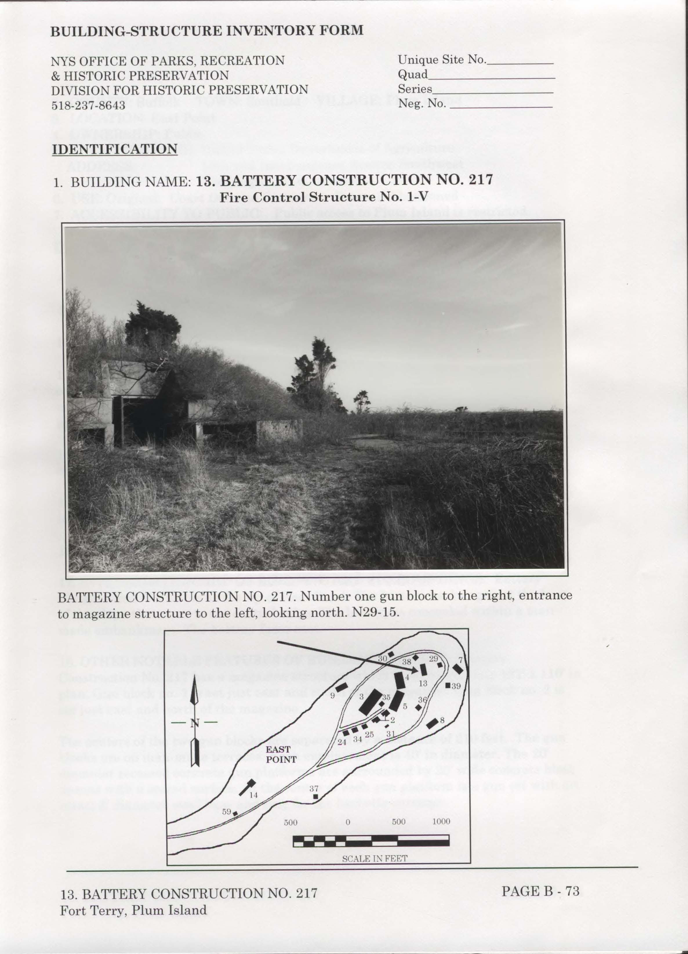 Historic Resources Survey: Plum Island, New York: Volume 3/Appendix B