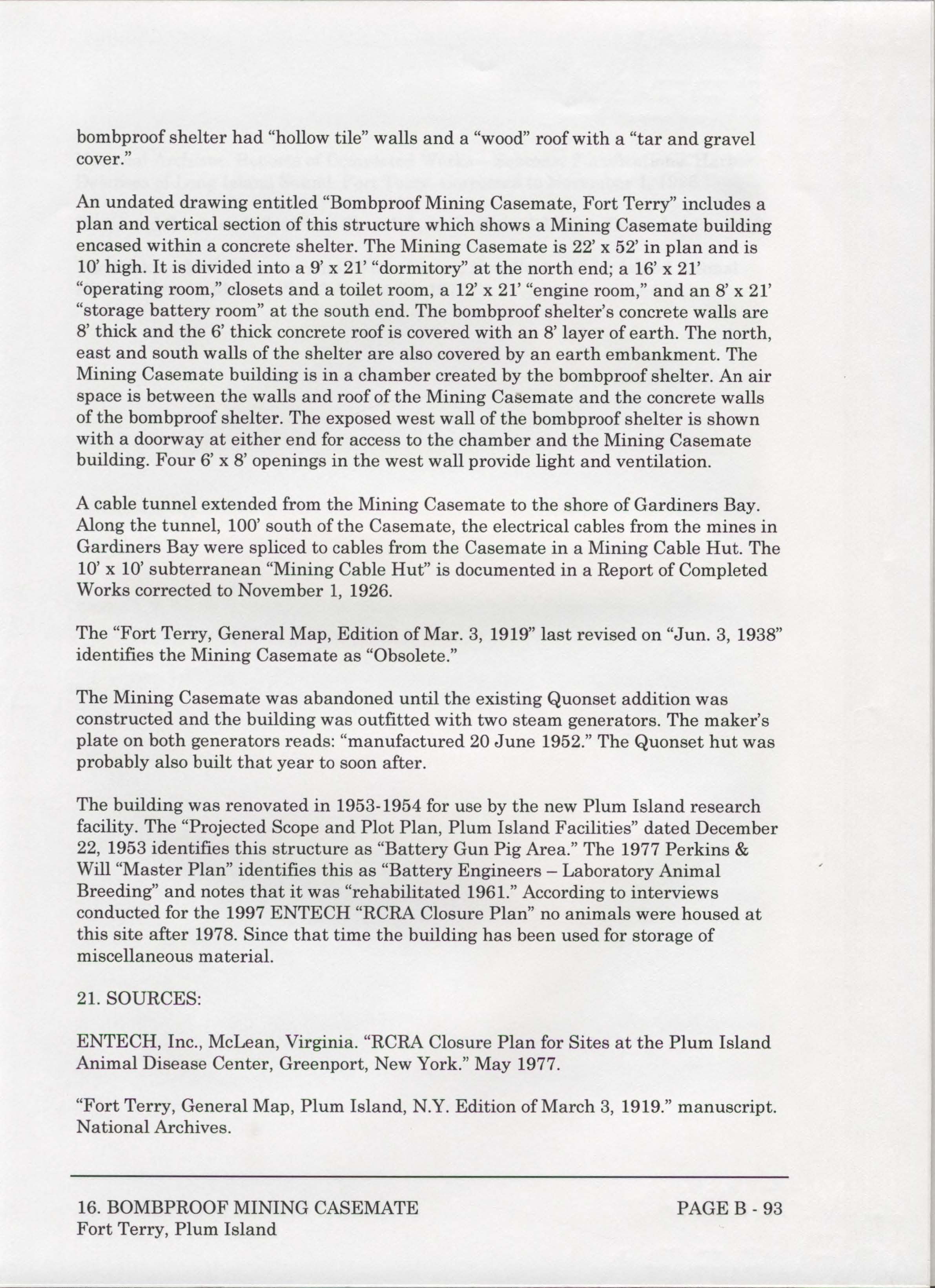 Historic Resources Survey: Plum Island, New York: Volume 3/Appendix B