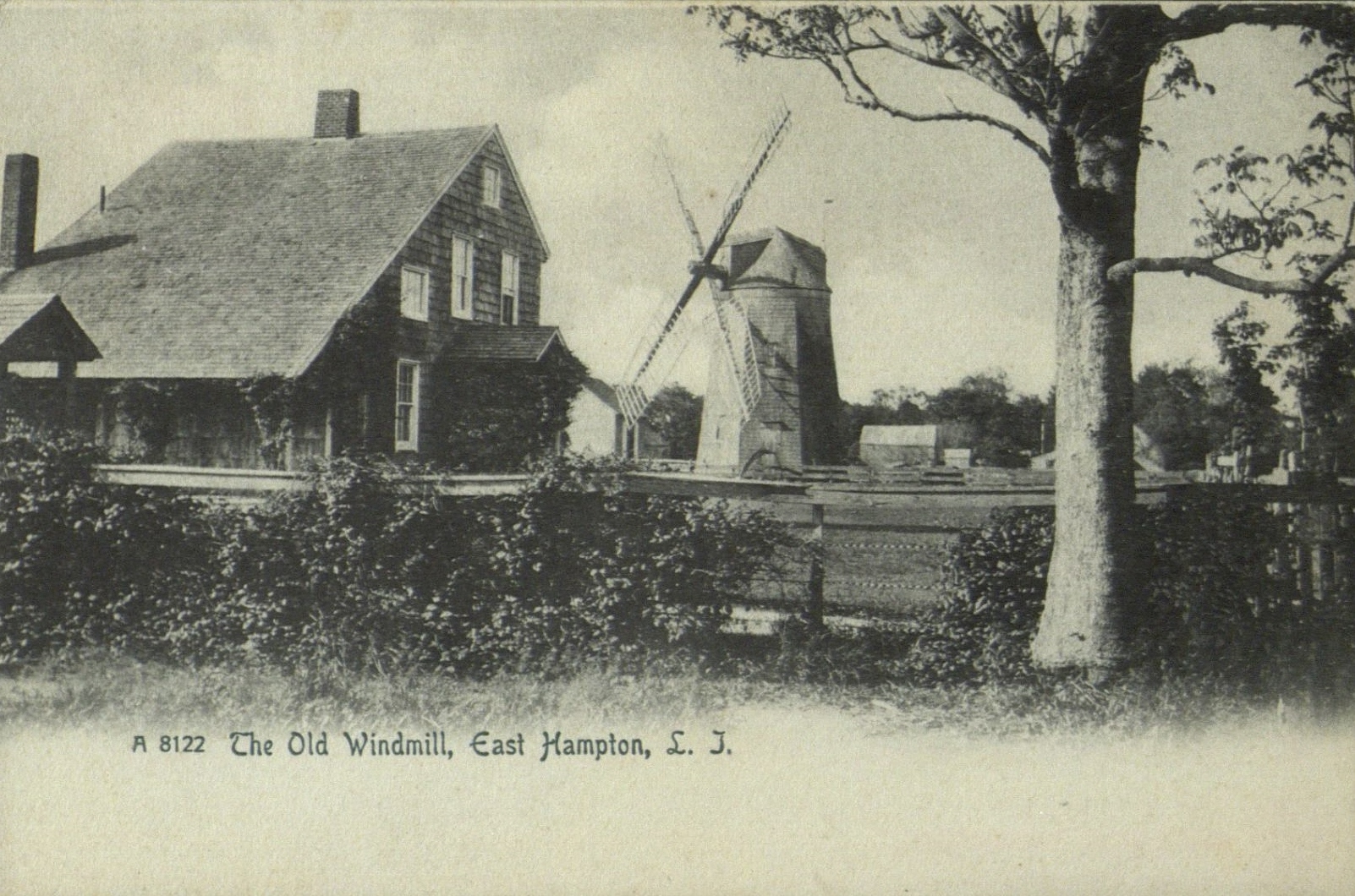 Old Windmill, East Hampton, L.I. postcard image