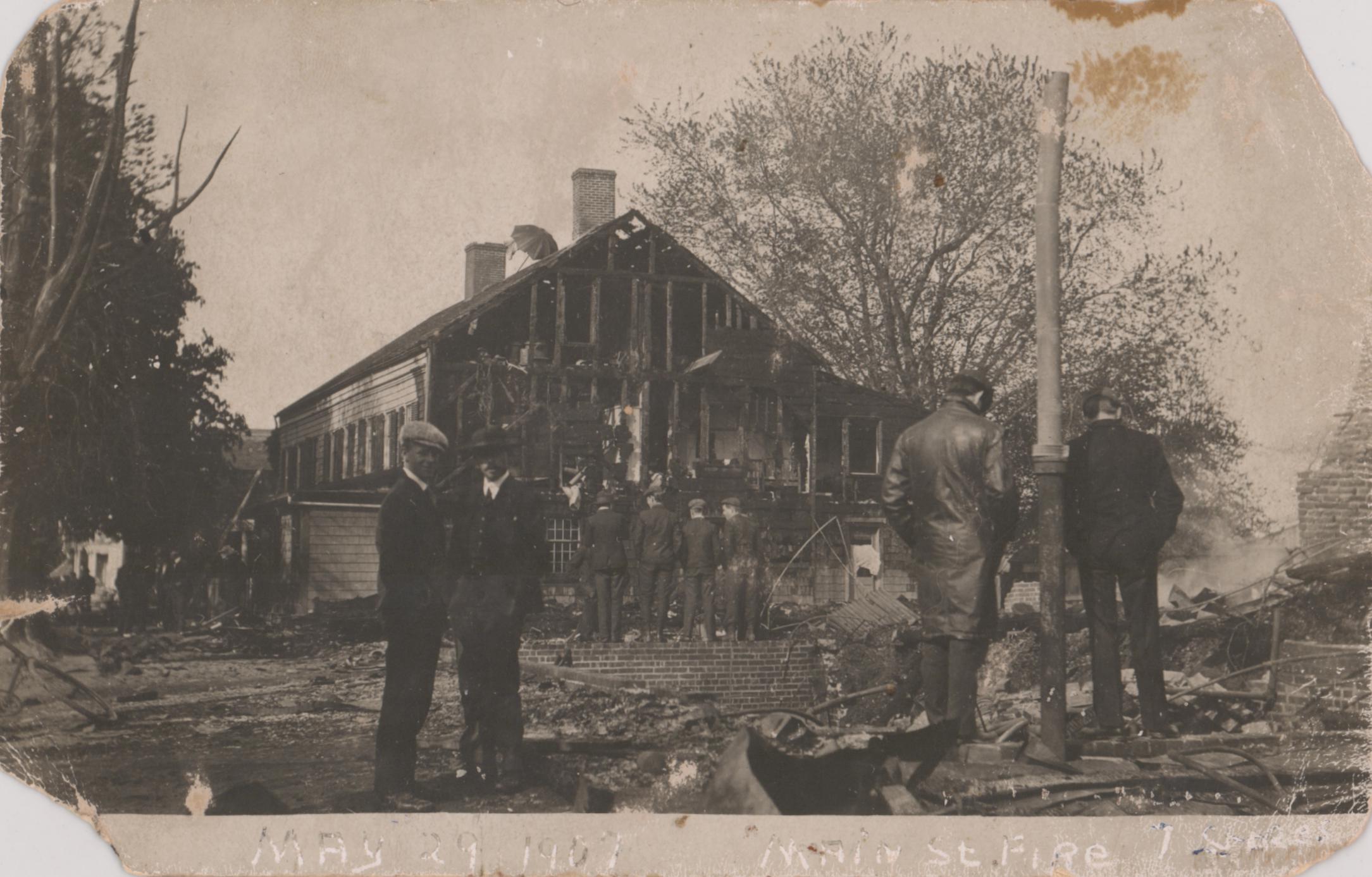 Main Street Fire Postcard, May 29, 1907