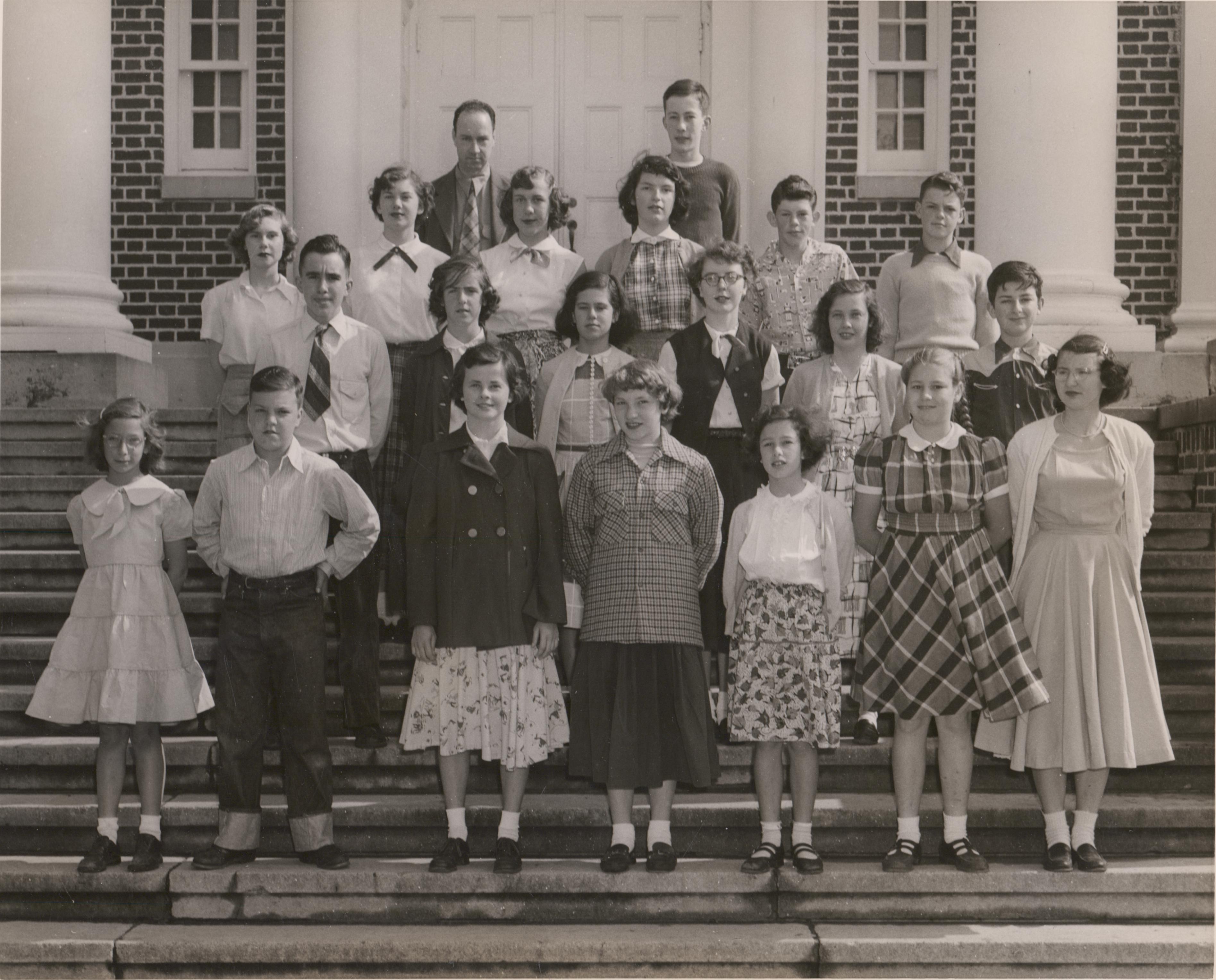 East Hampton Elementary School Class with David G. Rattray in the Back Row
