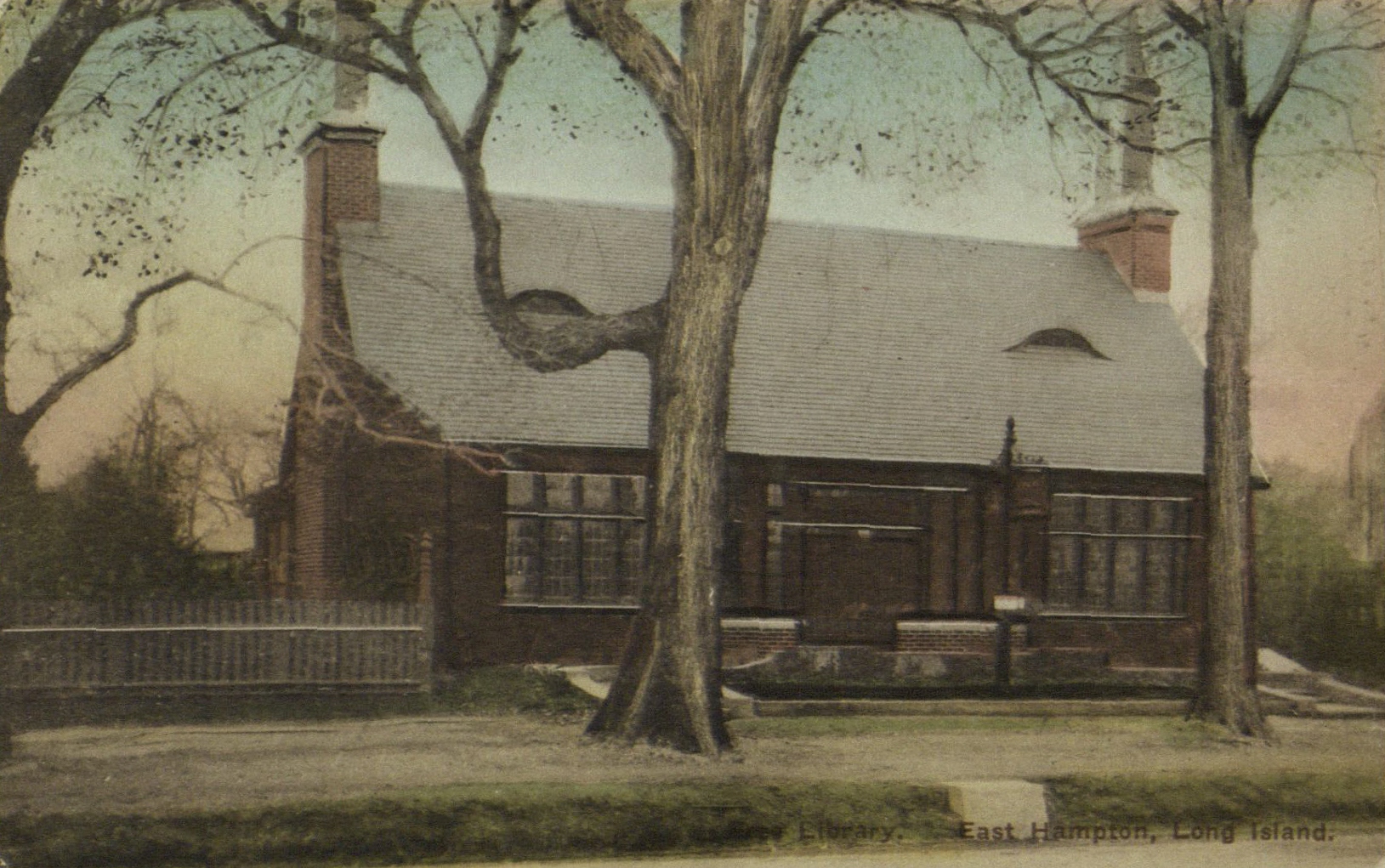 East Hampton Free Library, East Hampton, L.I. postcard image