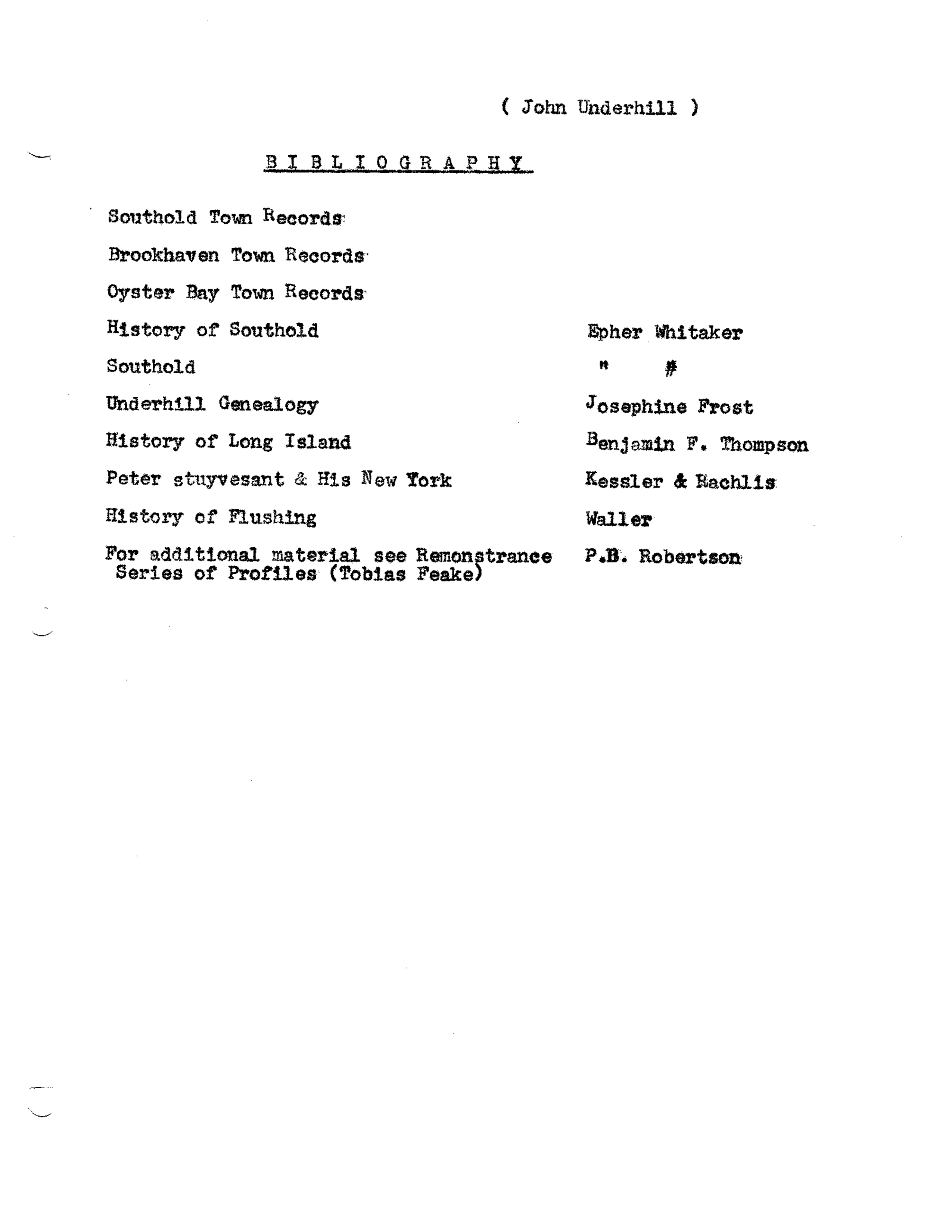 Profiles of the Early Settlers of Southold Volume 2