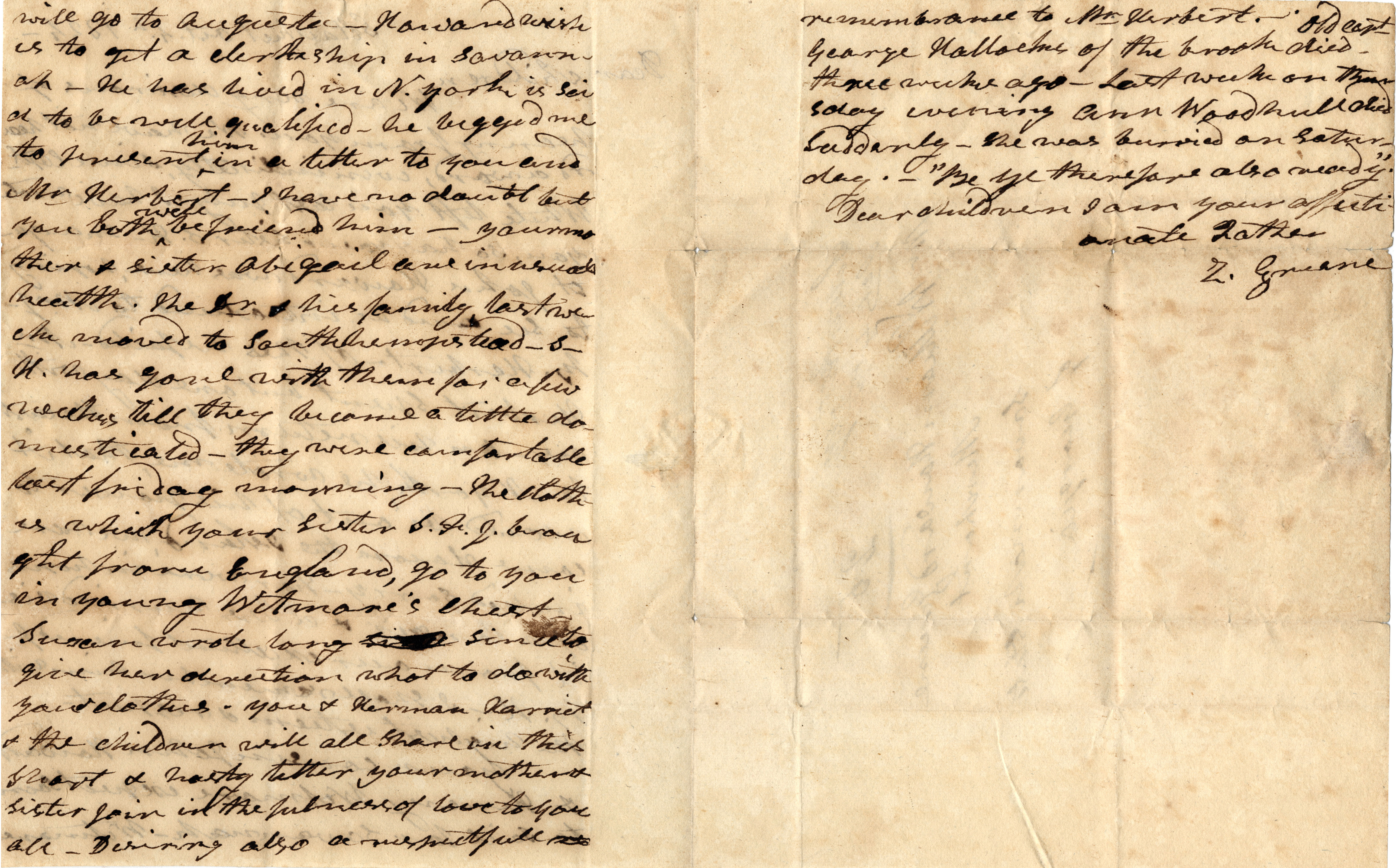 Zachariah Greene to William Howard Greene, October 4th, 1824