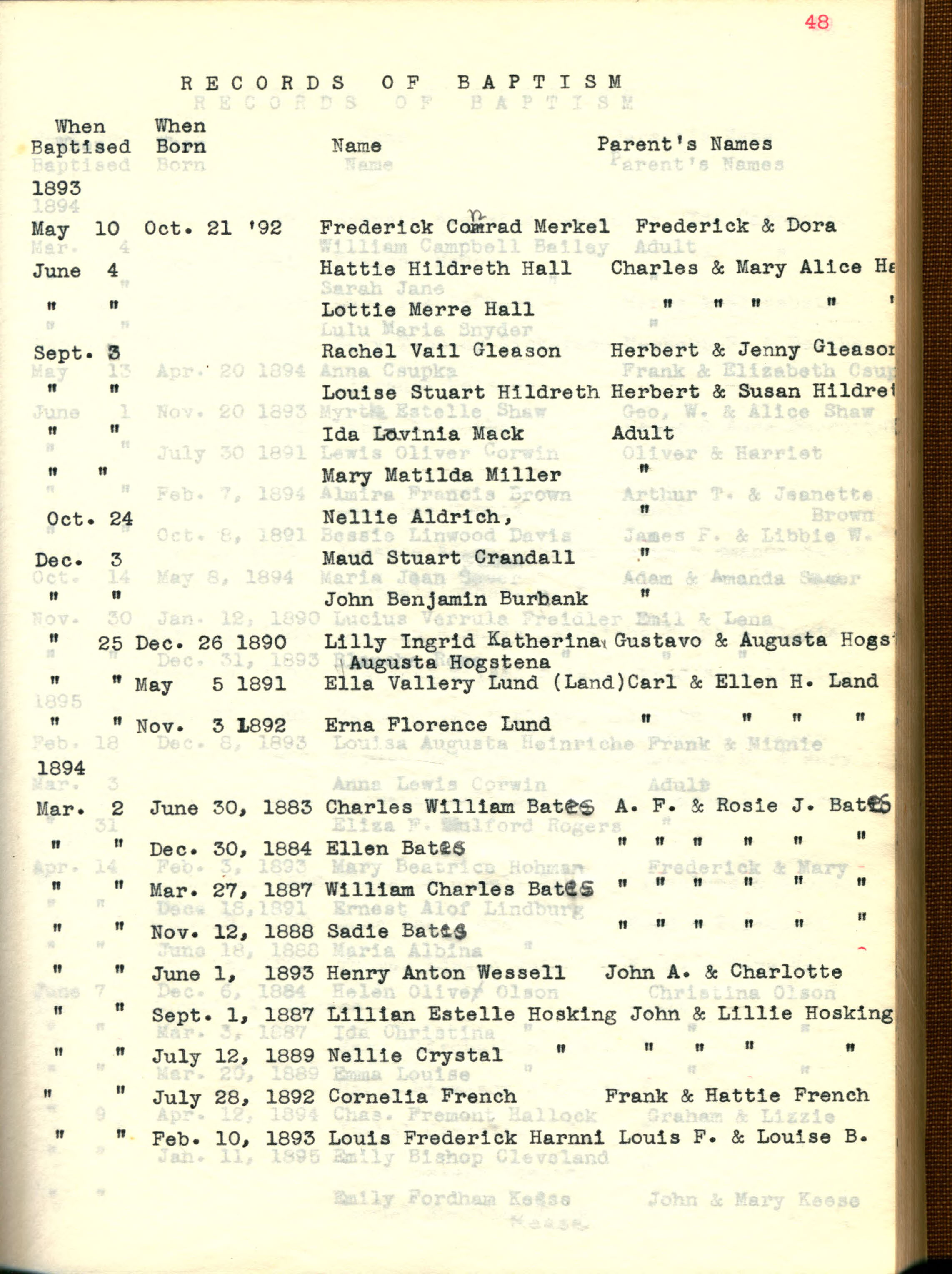 Sag Harbor Presbyterian Church Vital Records, 1791-1914