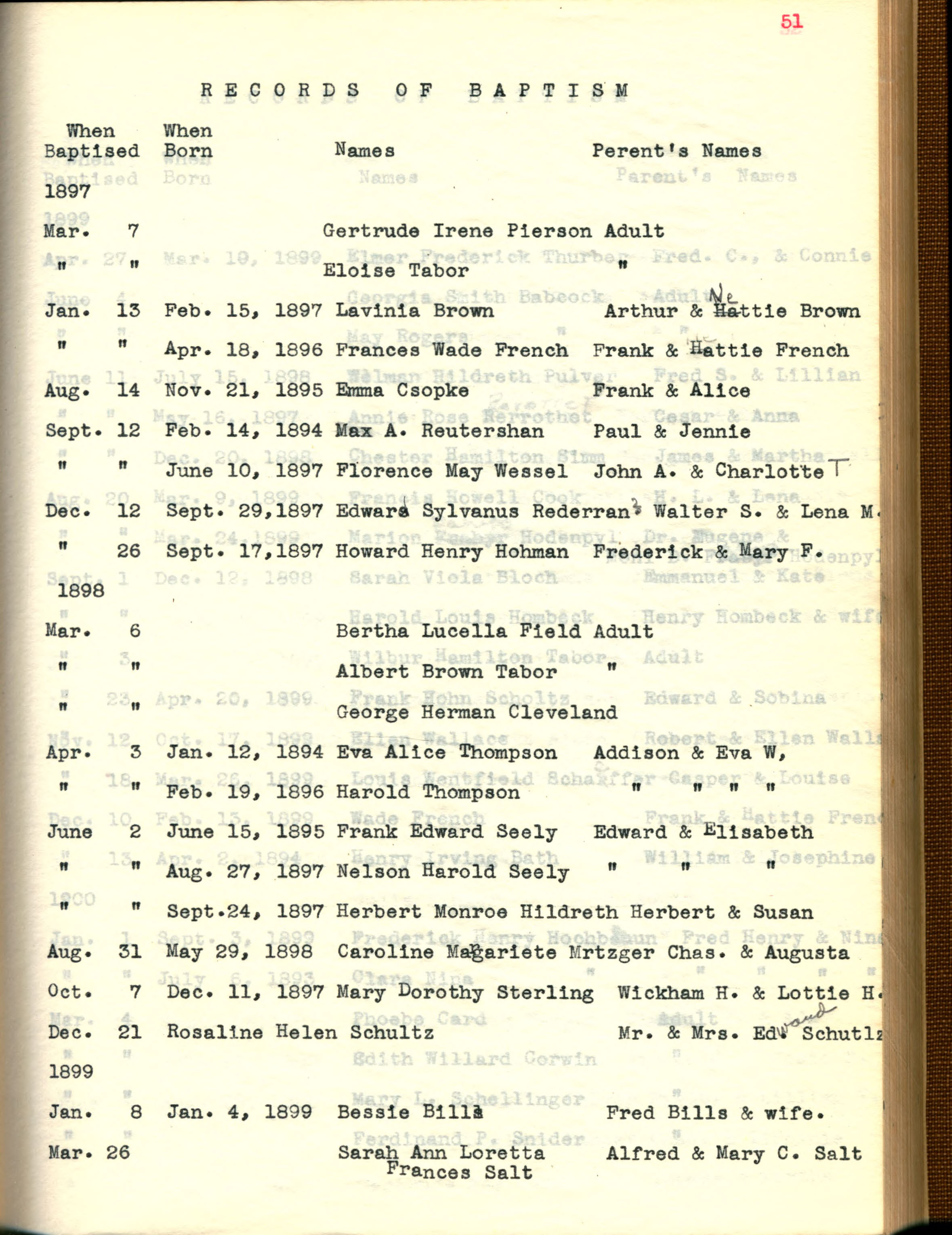 Sag Harbor Presbyterian Church Vital Records, 1791-1914