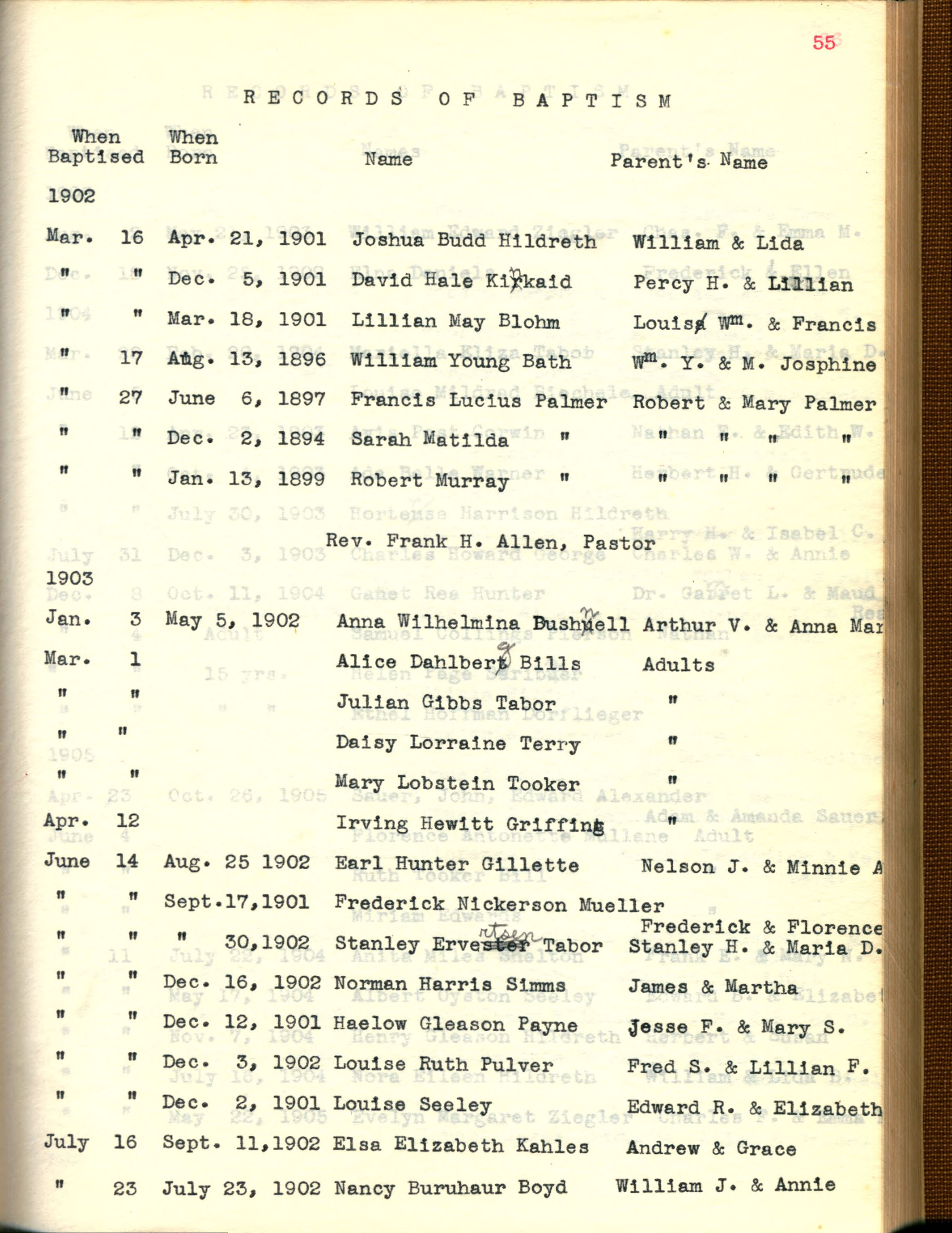Sag Harbor Presbyterian Church Vital Records, 1791-1914