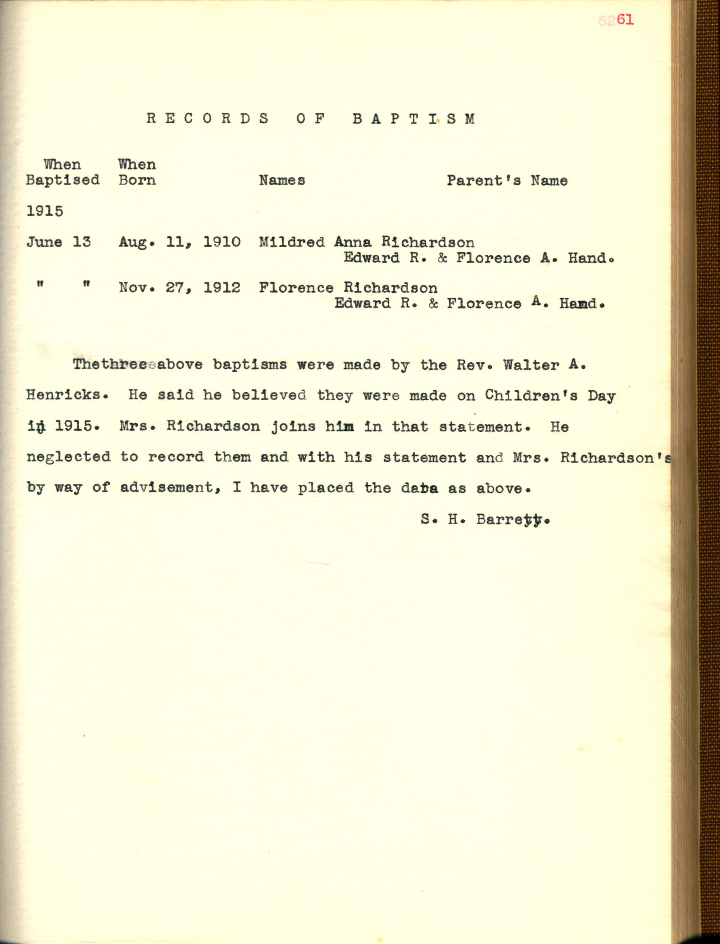 Sag Harbor Presbyterian Church Vital Records, 1791-1914
