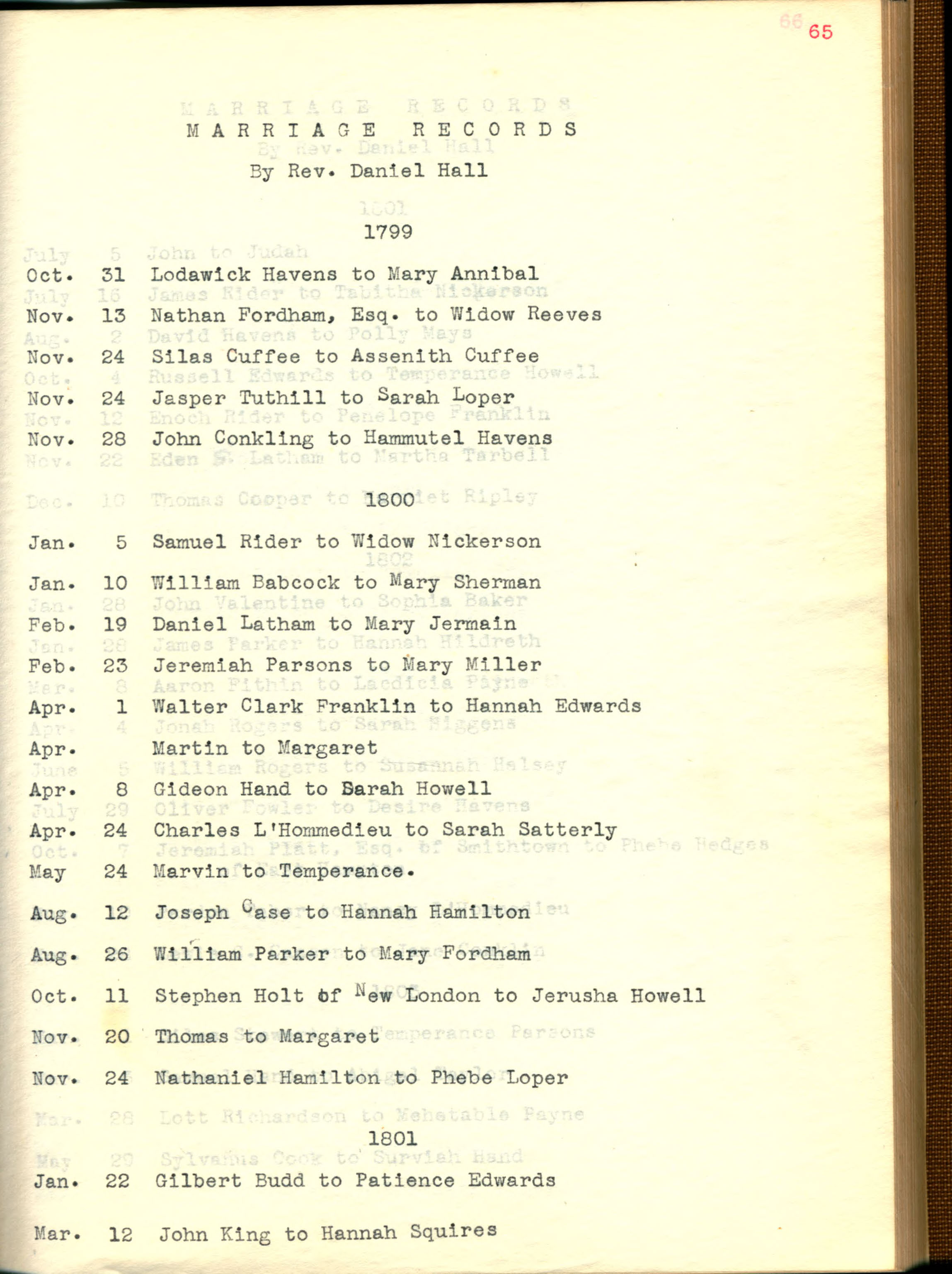 Sag Harbor Presbyterian Church Vital Records, 1791-1914