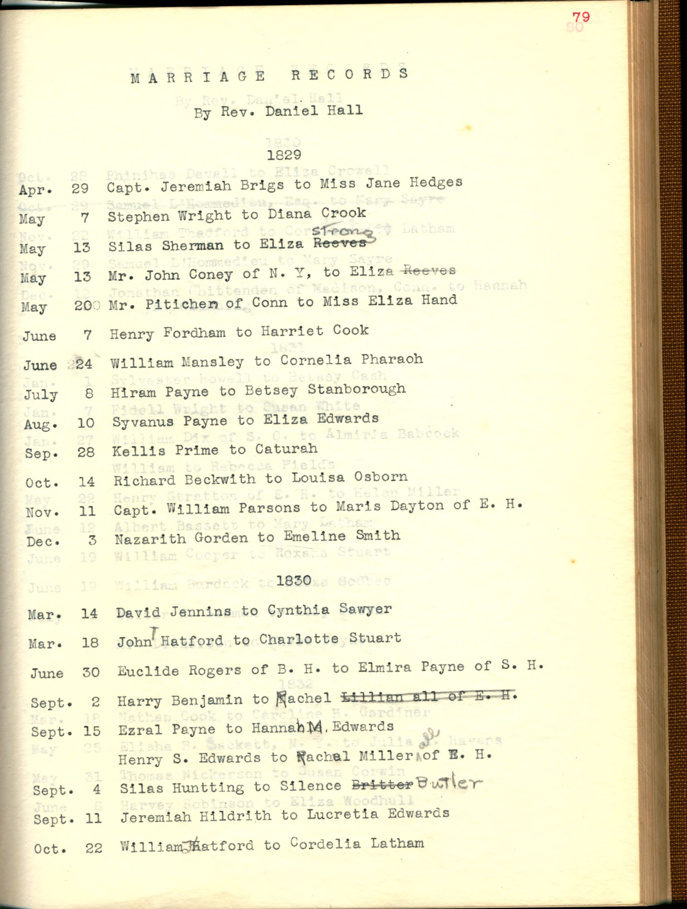 Sag Harbor Presbyterian Church Vital Records, 1791-1914