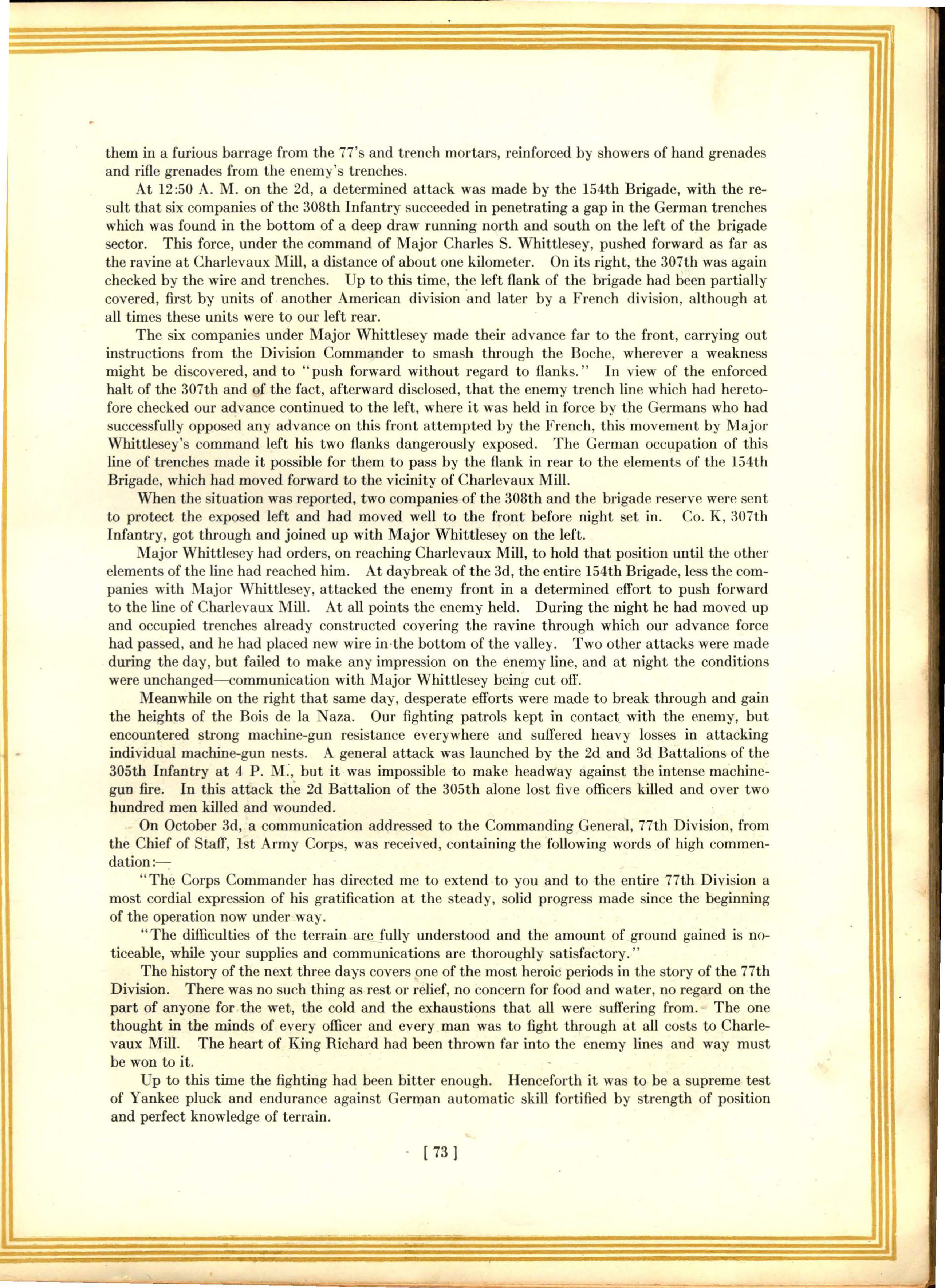 History of the 77th Division, 1919