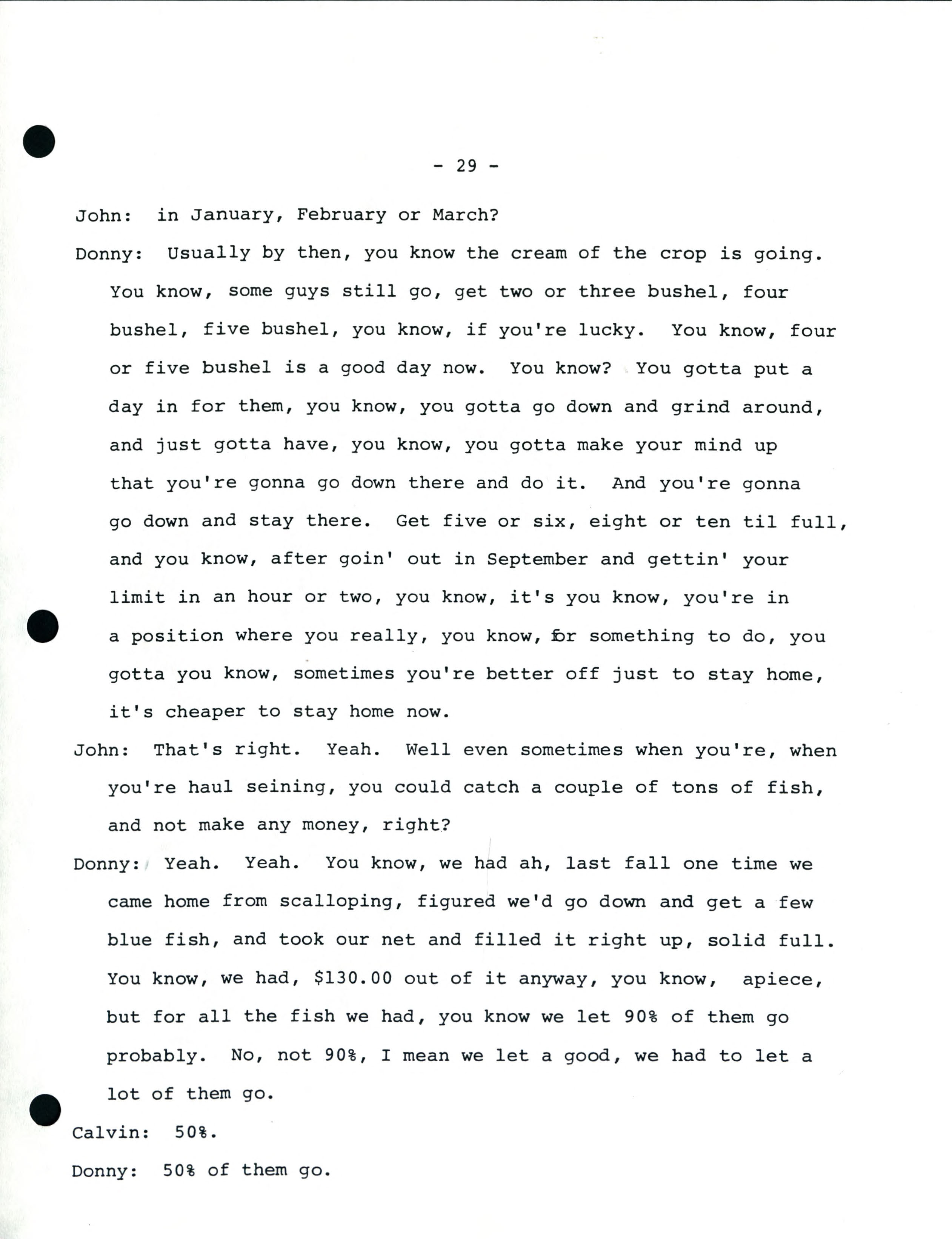 Interview with Calvin Lester and Don Eames Jr., Tape 1061