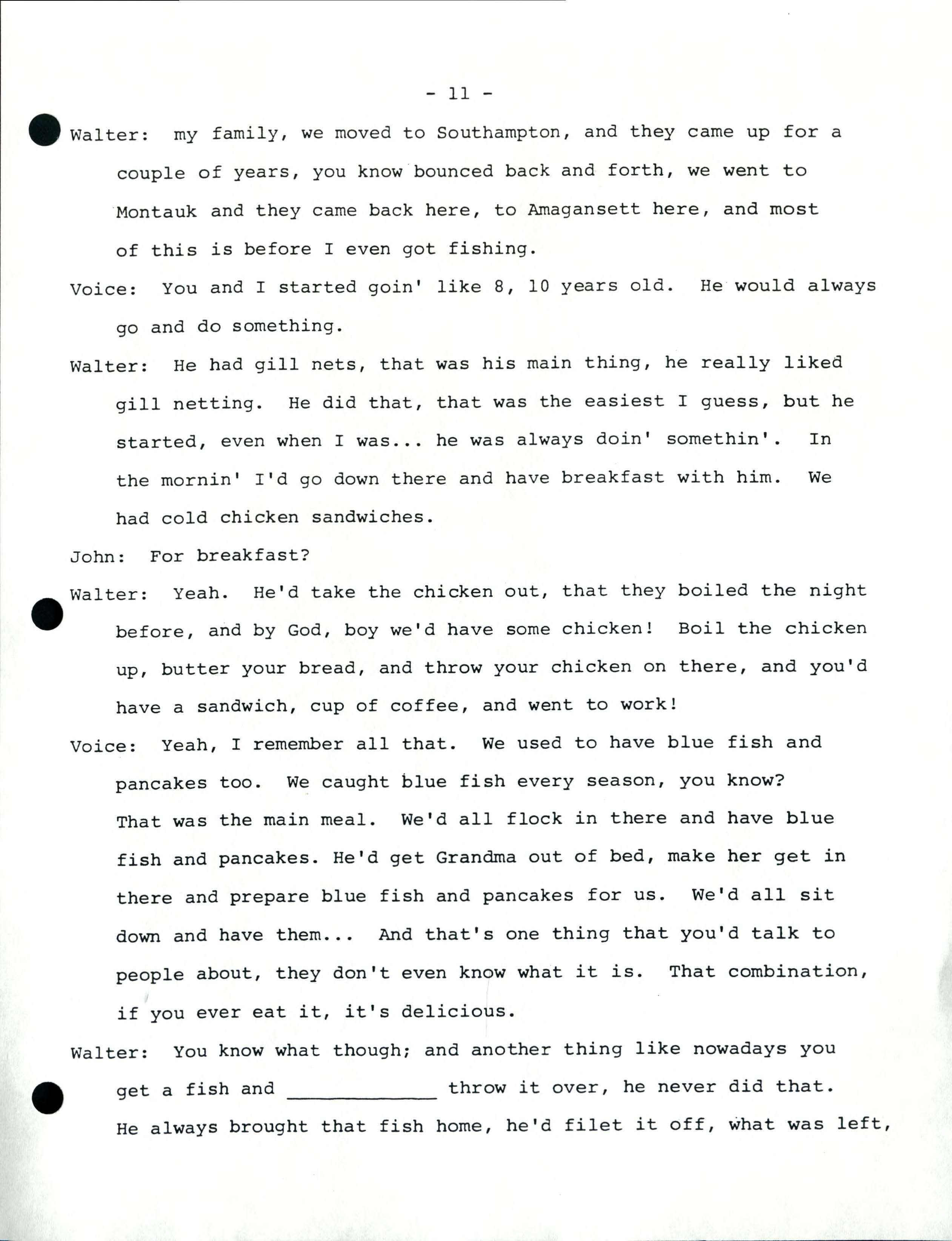 Interview with Walter Bennett, Tape 1089-B, November 17, 1983