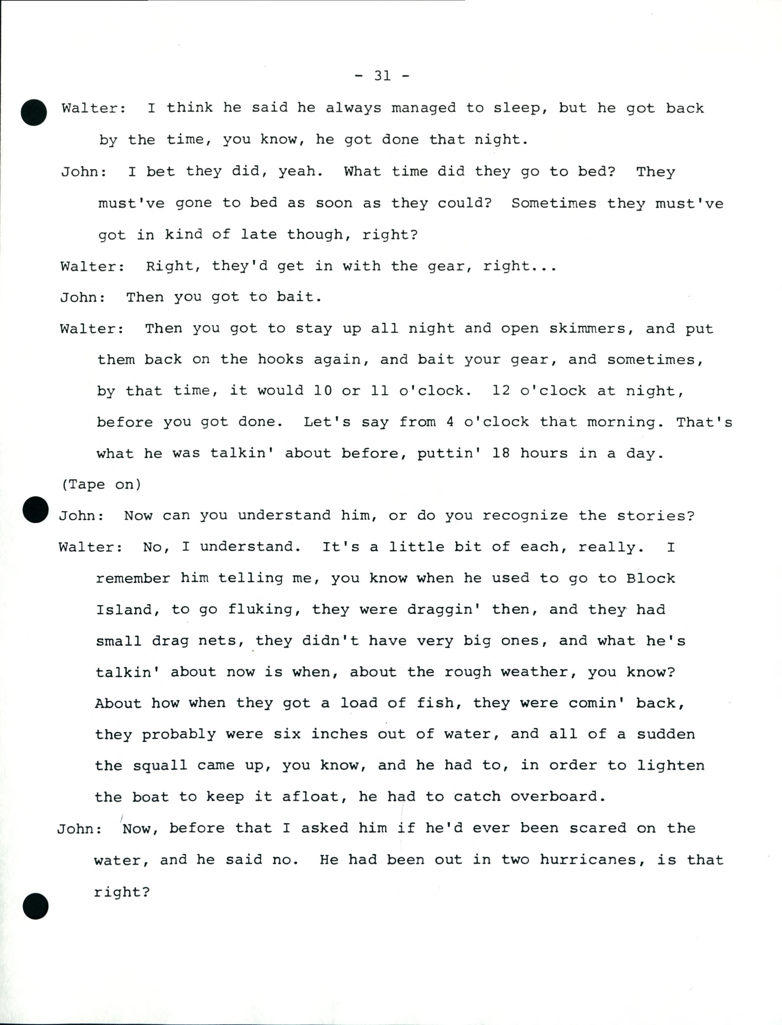 Interview with Walter Bennett, Tape 1089-B, November 17, 1983