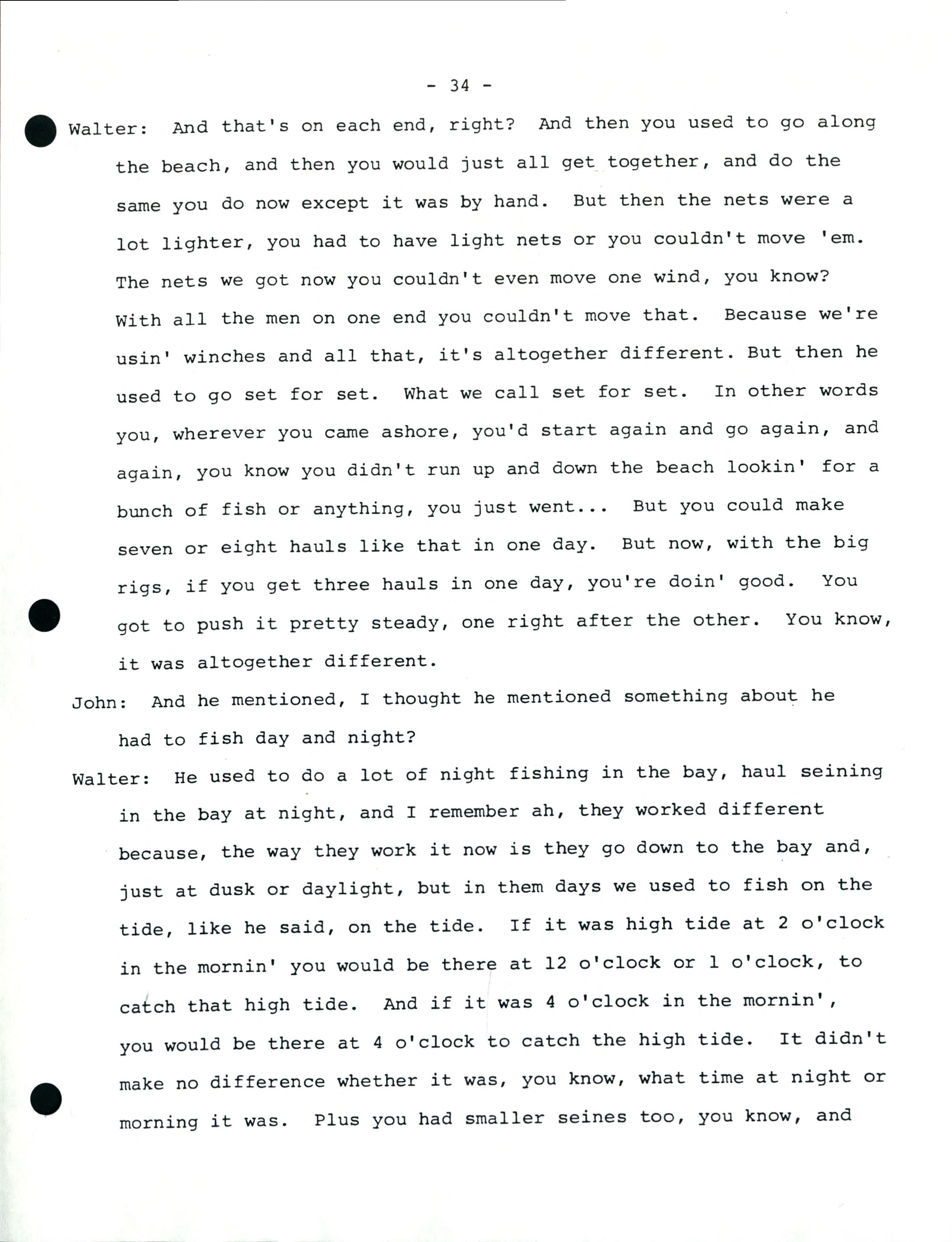 Interview with Walter Bennett, Tape 1089-B, November 17, 1983