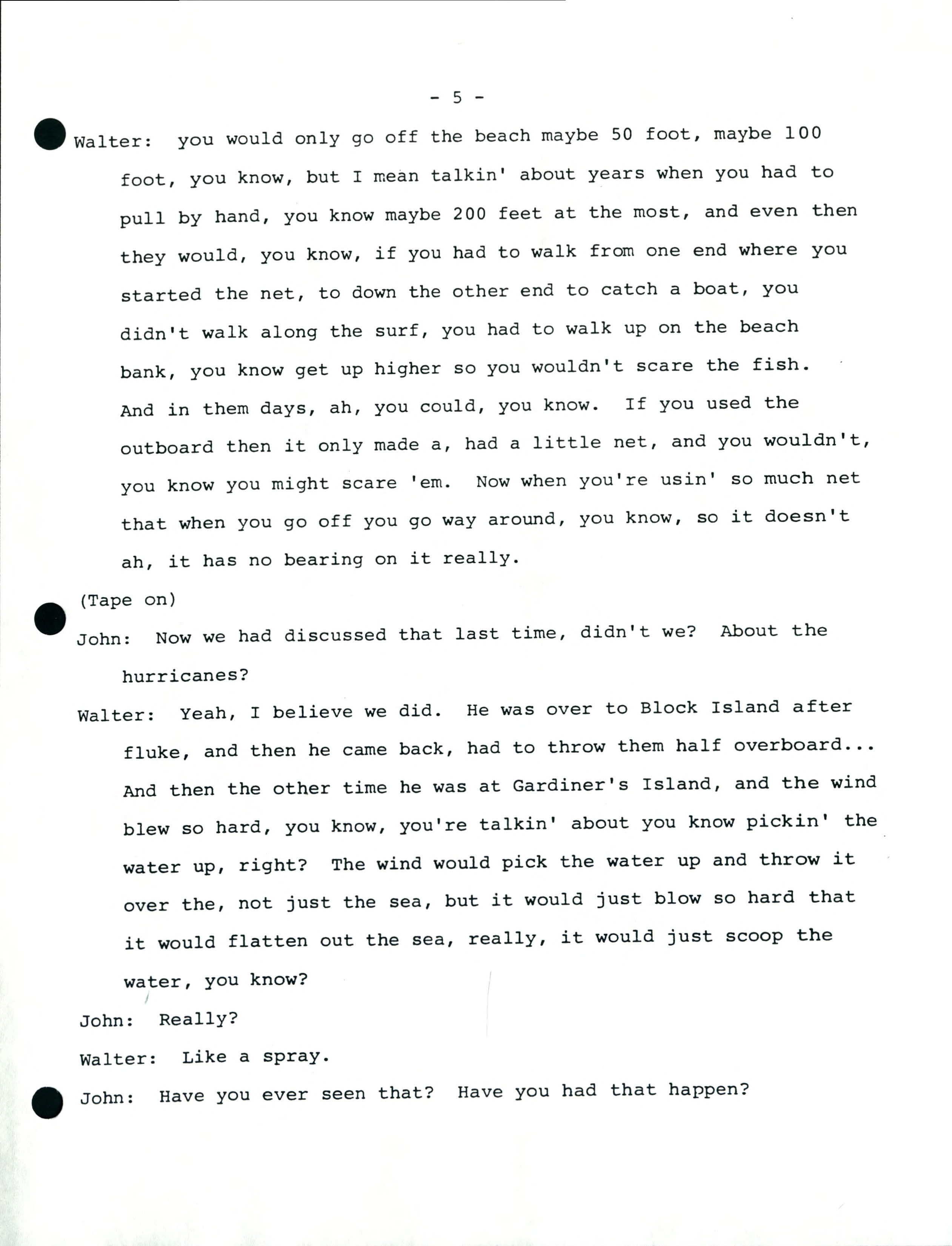 Interview with Walter Bennett 1089-C, December 13, 1983
