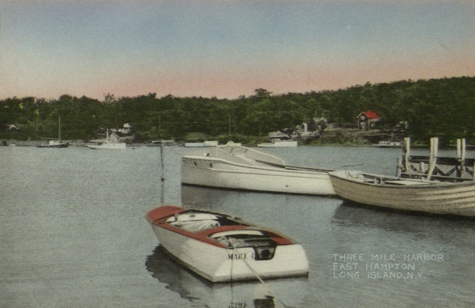 Three Mile Harbor, East Hampton, L.I. postcard image